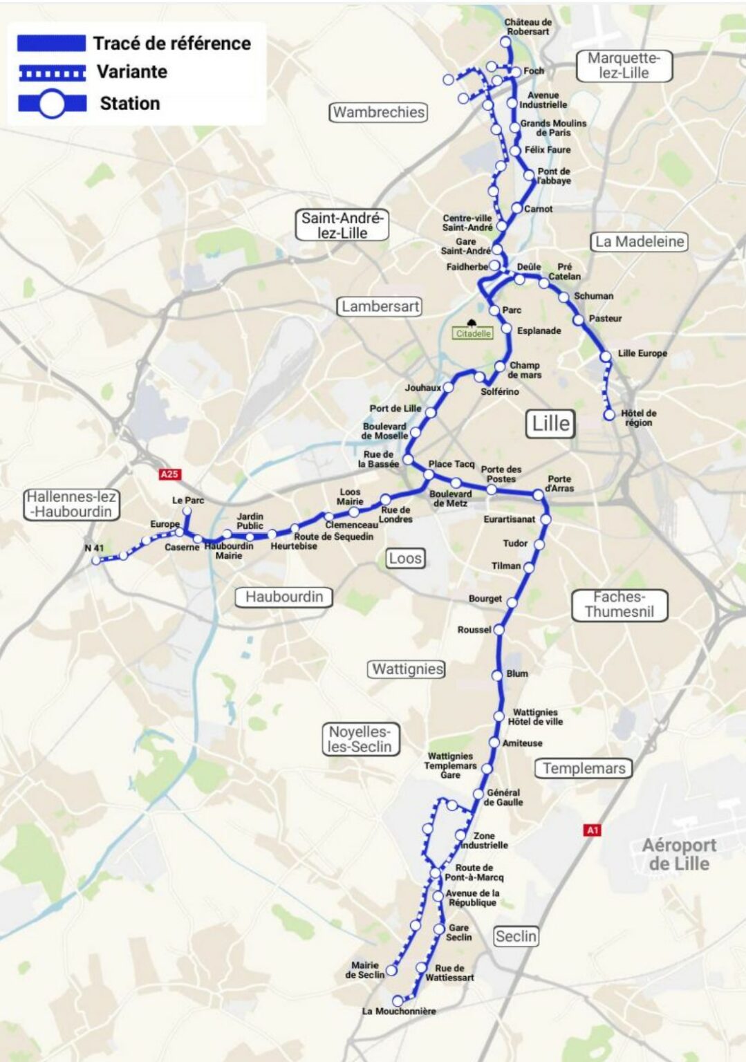 Les futures lignes de tramway de la Métropole Lilloise • Novacity