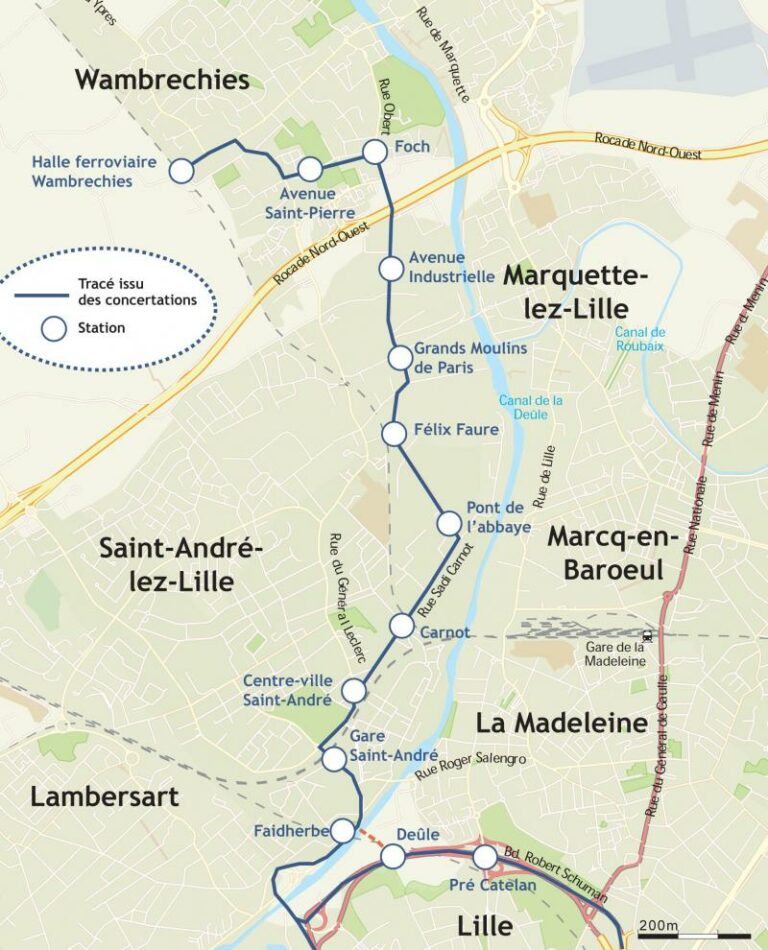Les futures lignes de tramway de la Métropole Lilloise • Novacity